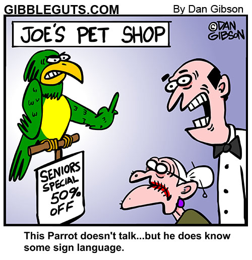 Parrot Shopping – Gibbleguts COMICS