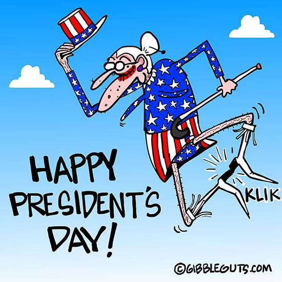 Funny Happy Presidents Day Fuzzy 61: Fuzzy Celebrates Presidents' Day